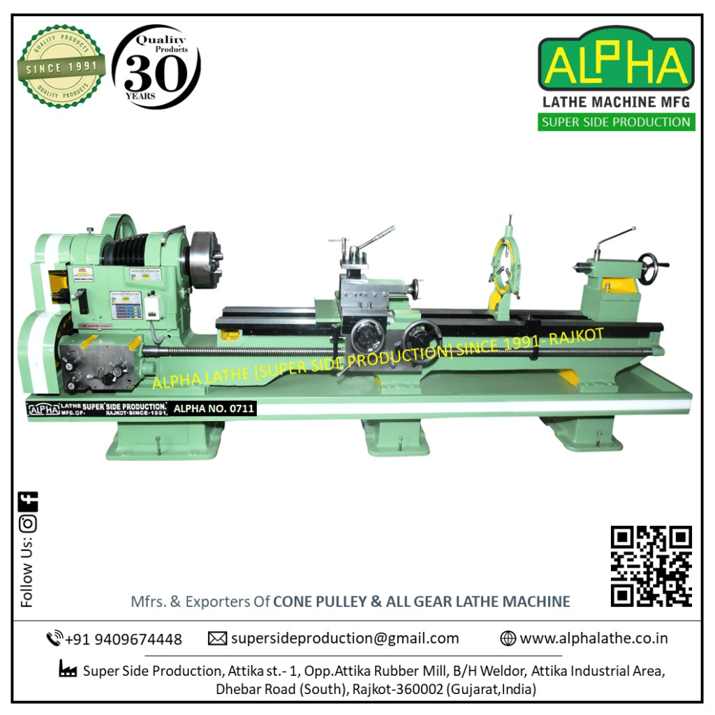 Alpha Lathe Machine Manufactured By [Super Side Production] - Rajkot ...